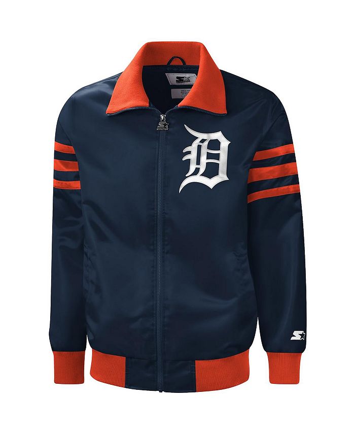Starter Men's Navy Detroit Tigers The Captain II Full-Zip Varsity ...