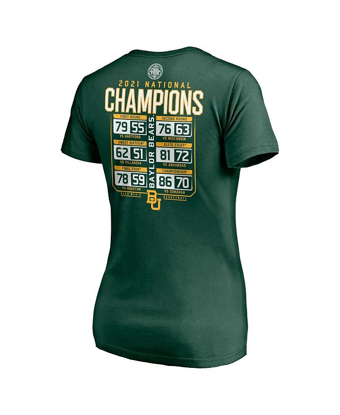 Fanatics Women's Green Baylor Bears 2021 NCAA Men's Basketball National Champions Posterize ...