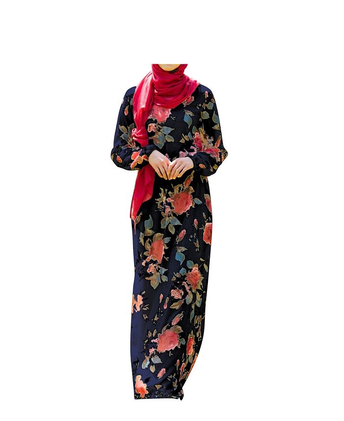 Urban Modesty Women's Floral Drawstring Maxi Dress - Macy's