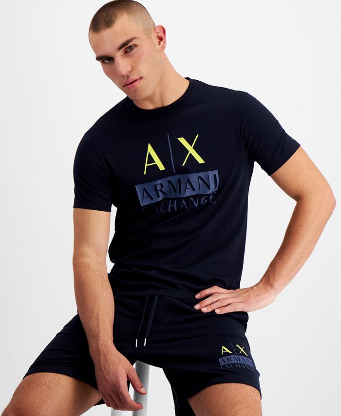 A|X Armani Exchange Men's Double AX Logo Graphic T-Shirt, created for ...