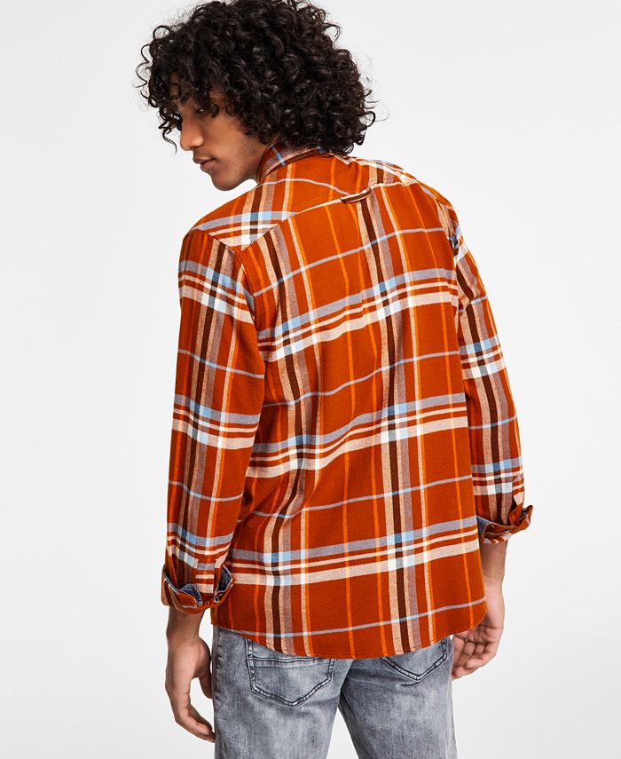 Sun Stone Mens Paulie Regular Fit Plaid Flannel Shirt Created For