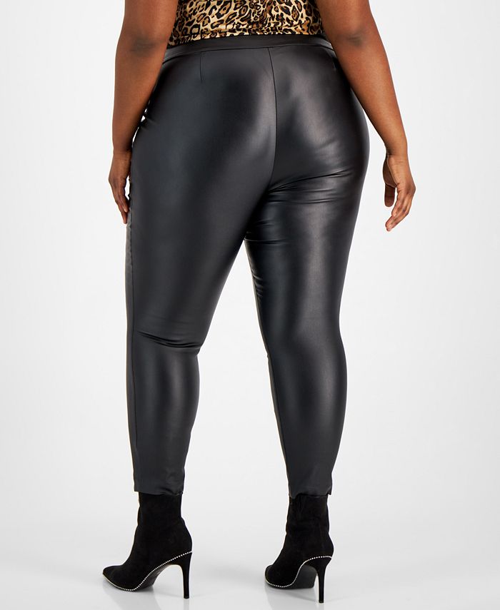 Bar Iii Plus Size Coated Leggings Created For Macys And Reviews Pants