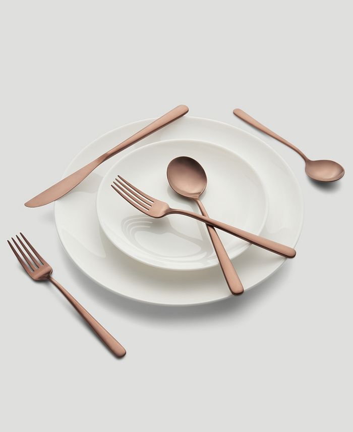 Cambridge Silversmiths Lorenn Satin 20-Piece Flatware Set - Macy's