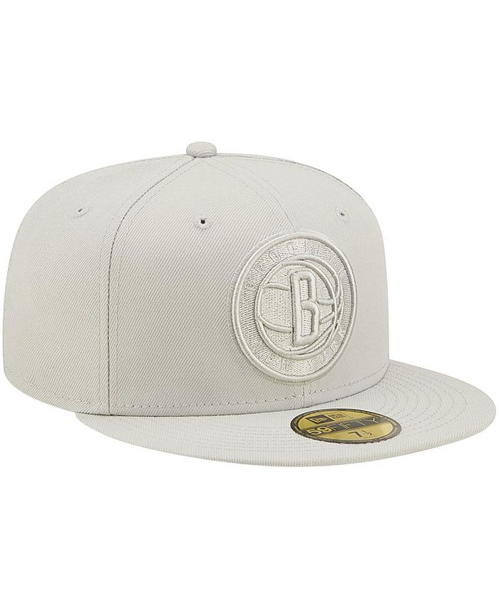 New Era Men's Gray Brooklyn Nets Logo Color Pack 59Fifty Fitted Hat ...