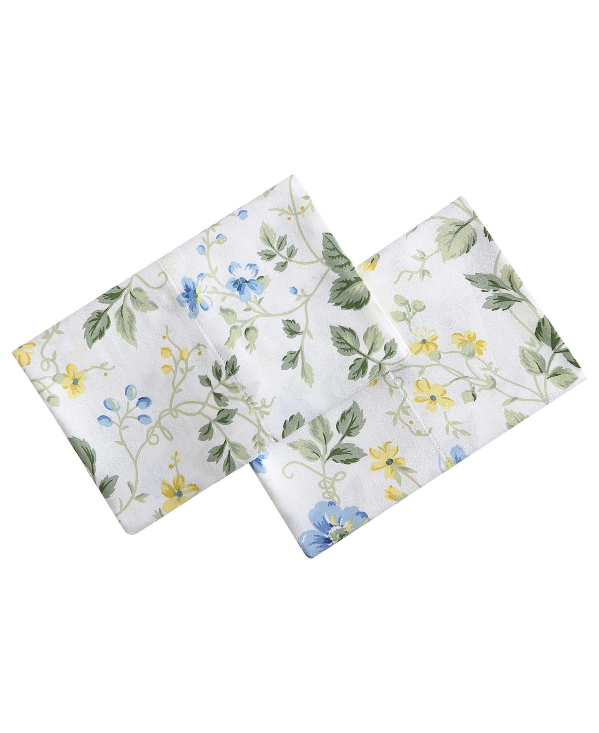 Closeout! Laura Ashley 300 Thread Count Cotton Sateen Pillowcase Pair  Standard - Meadow Floral