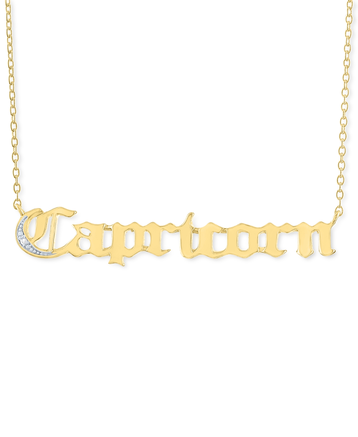 Click here for Diamond Accent Zodiac Name 18 Pendant Necklace in... prices