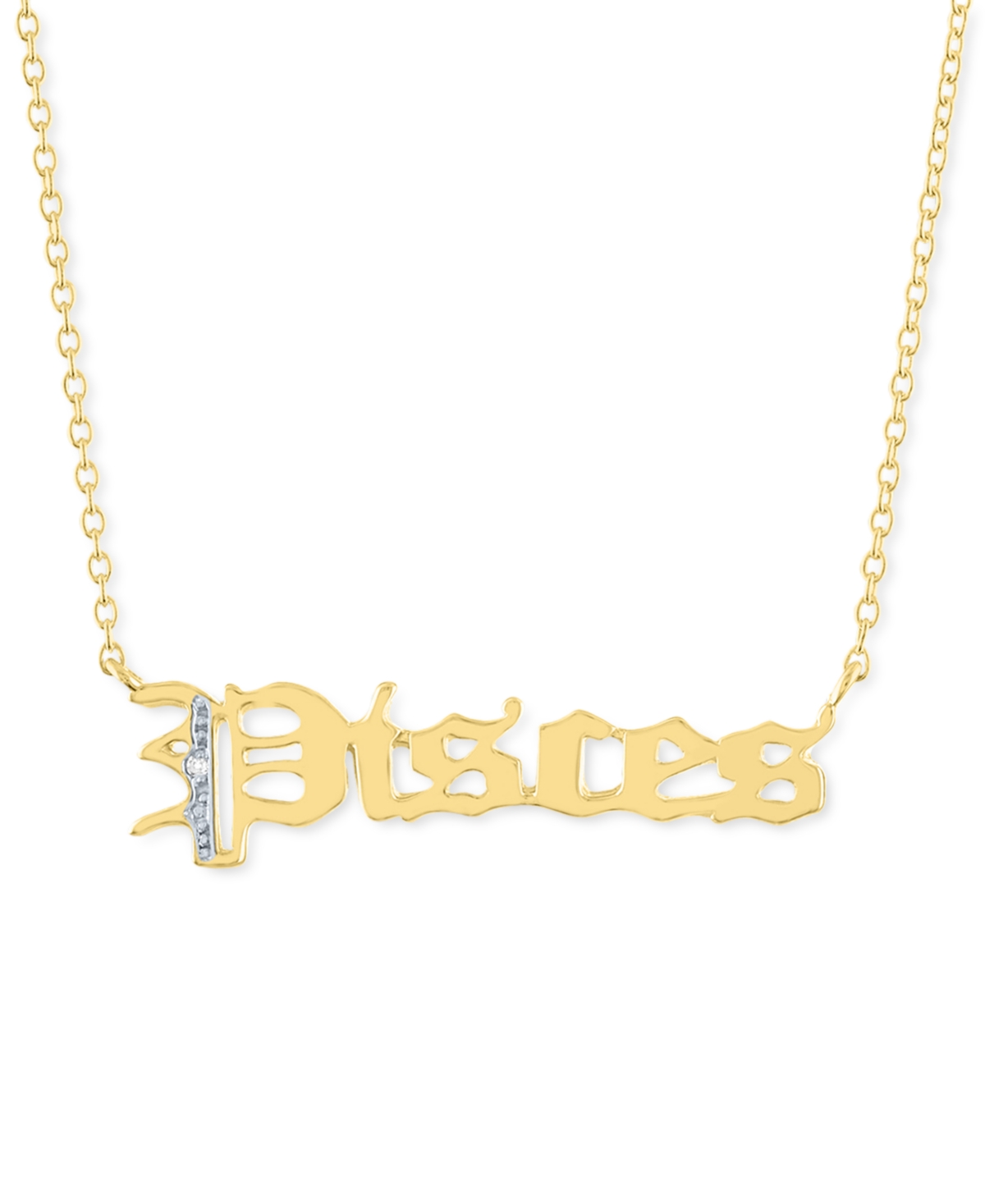 Click here for Diamond Accent Zodiac Name 18 Pendant Necklace in... prices