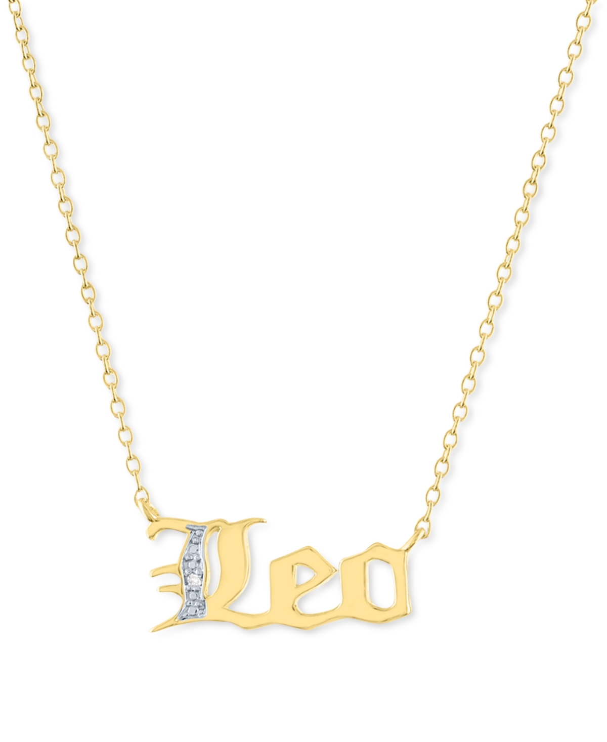 Click here for Diamond Accent Zodiac Name 18 Pendant Necklace in... prices