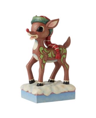 Rudolph in Long Hat Figurine - Macy's
