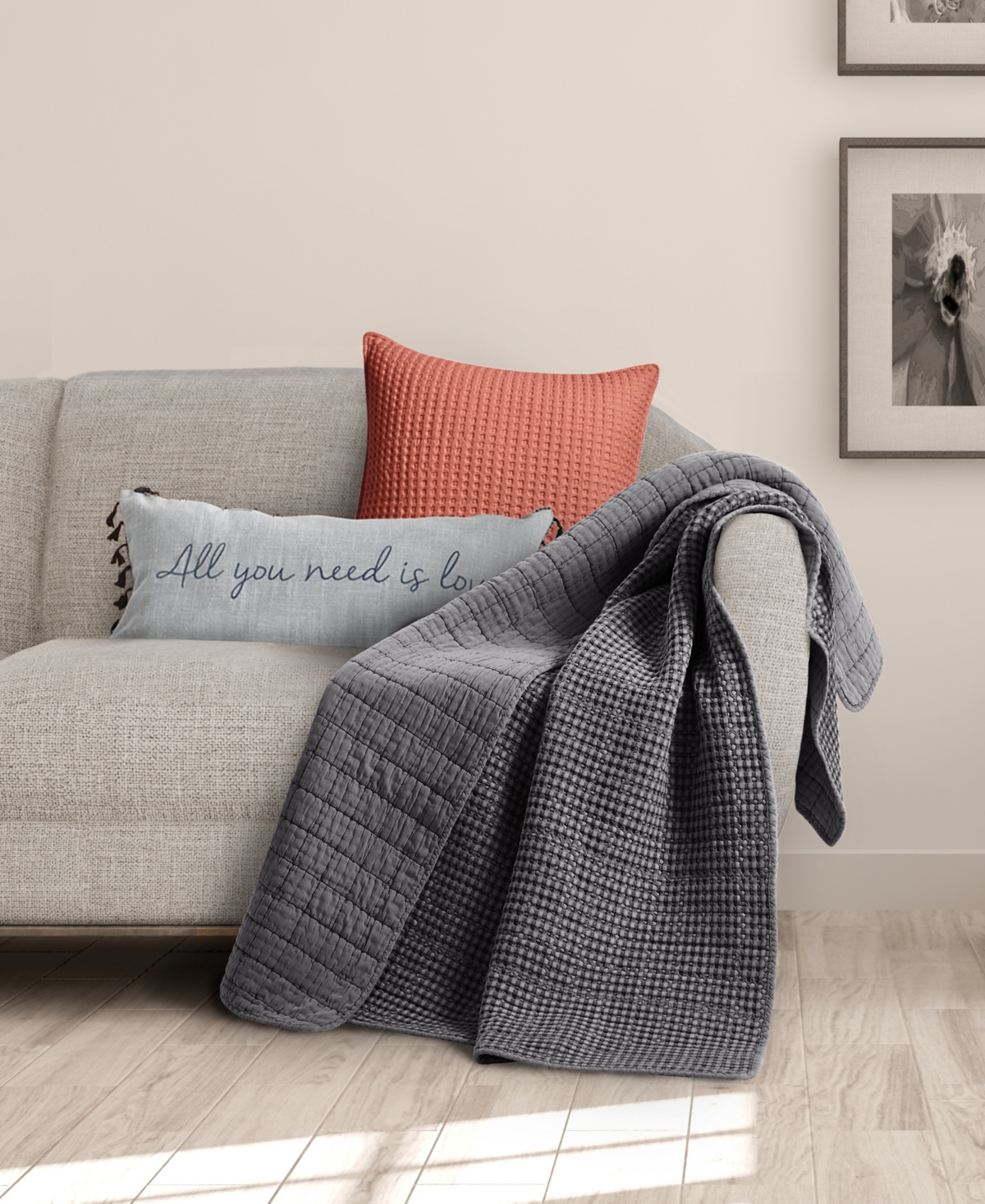 Click here for Levtex Mills Waffle Stitched Quilted Throw  60 x 5... prices