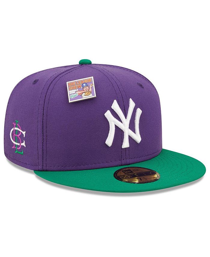 New Era Men's Purple and Green New York Yankees MLB x Big League Chew ...