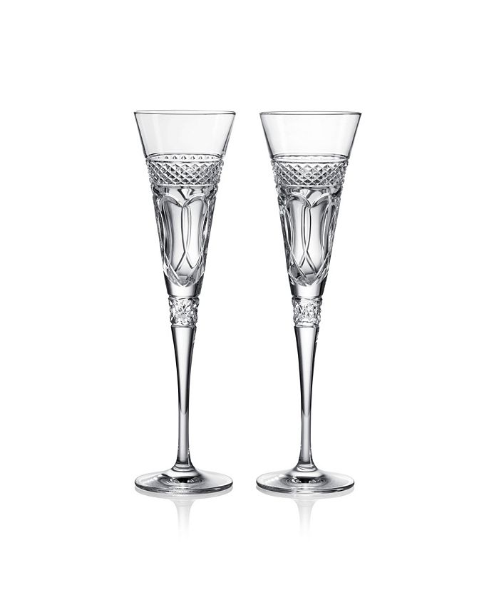 Waterford Times Square 2023 Flute Glass Set 2 Pieces Macys