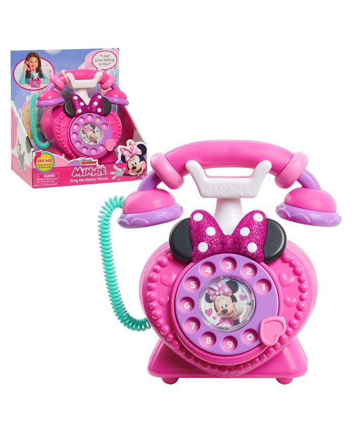 Minnie Mouse Disney Junior Ring Me Rotary Phone with Lights and Sounds ...