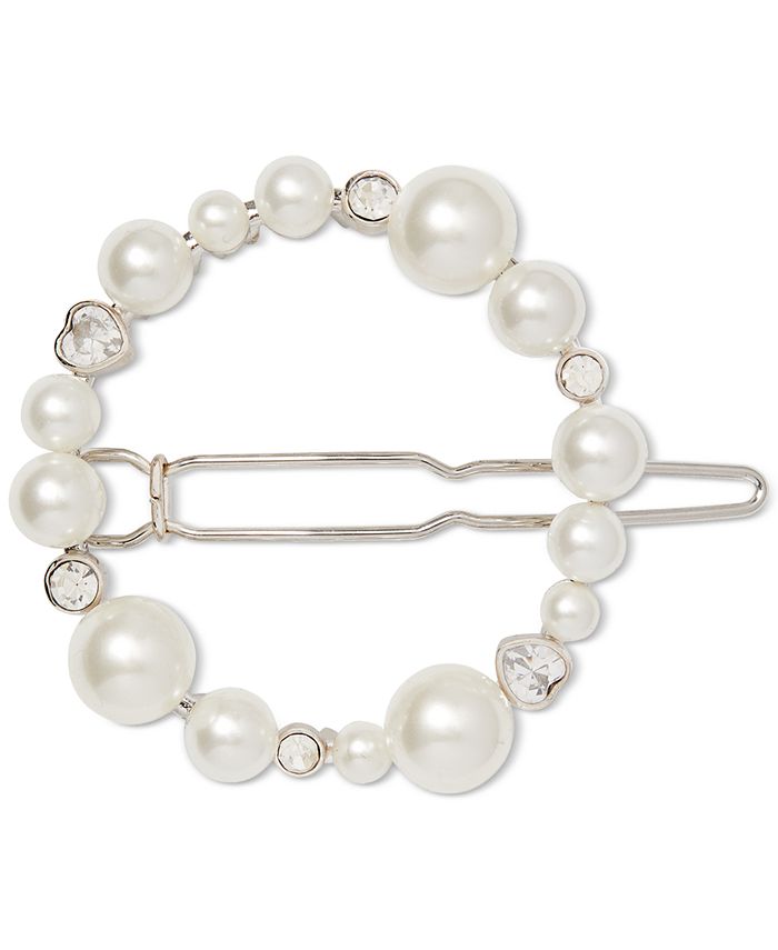 kate spade new york Silver-Tone Cubic Zirconia & Imitation Pearl Open ...