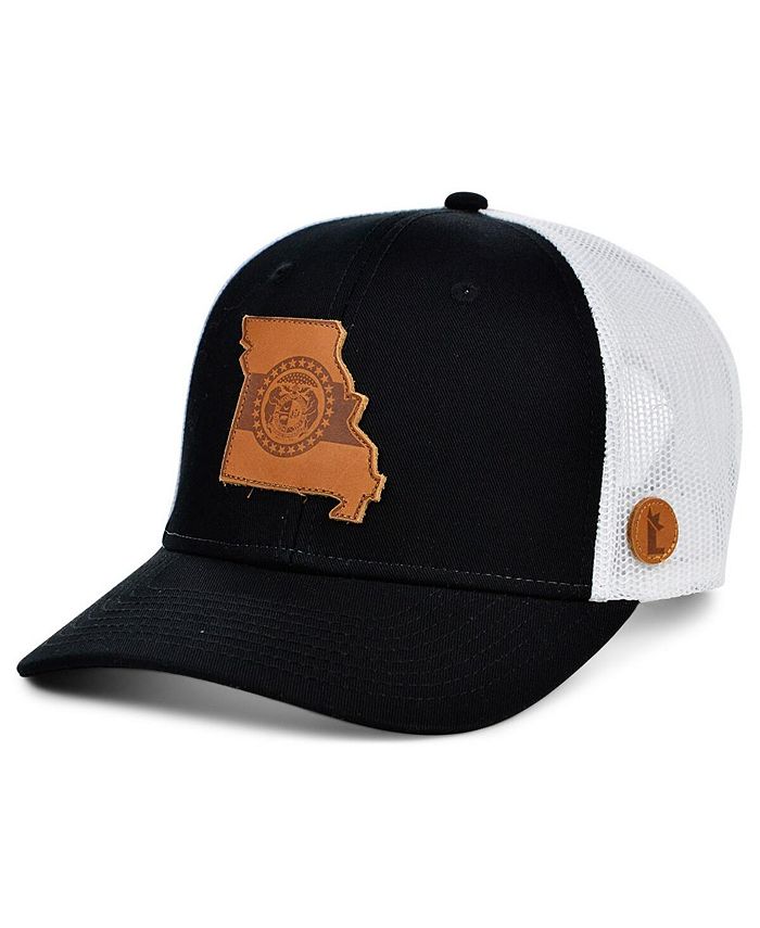 Local Crowns Men's Black and White Missouri Statement Trucker Snapback ...