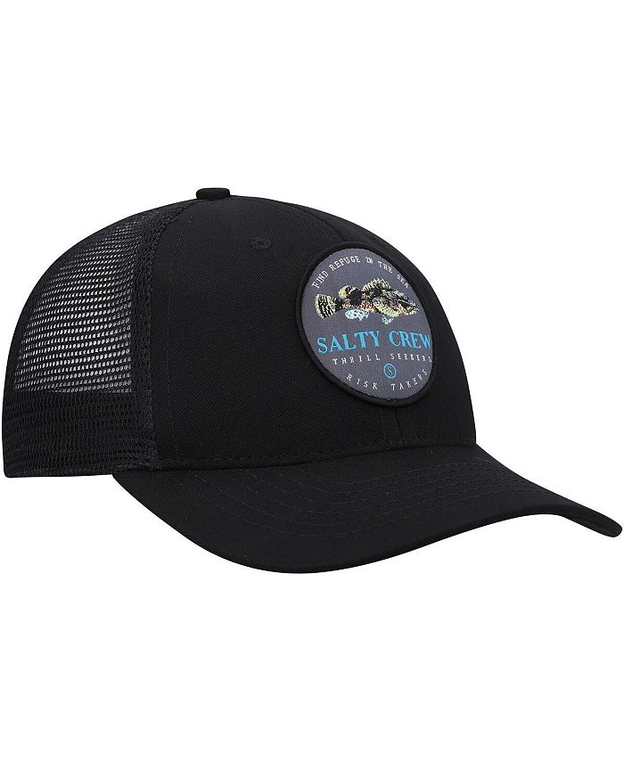 Salty Crew Men's Black Bottom Feeder Retro Trucker Snapback Hat - Macy's