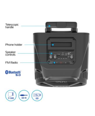 Remote-Controlled Mega Bass LED Bluetooth Jobsite Speaker
