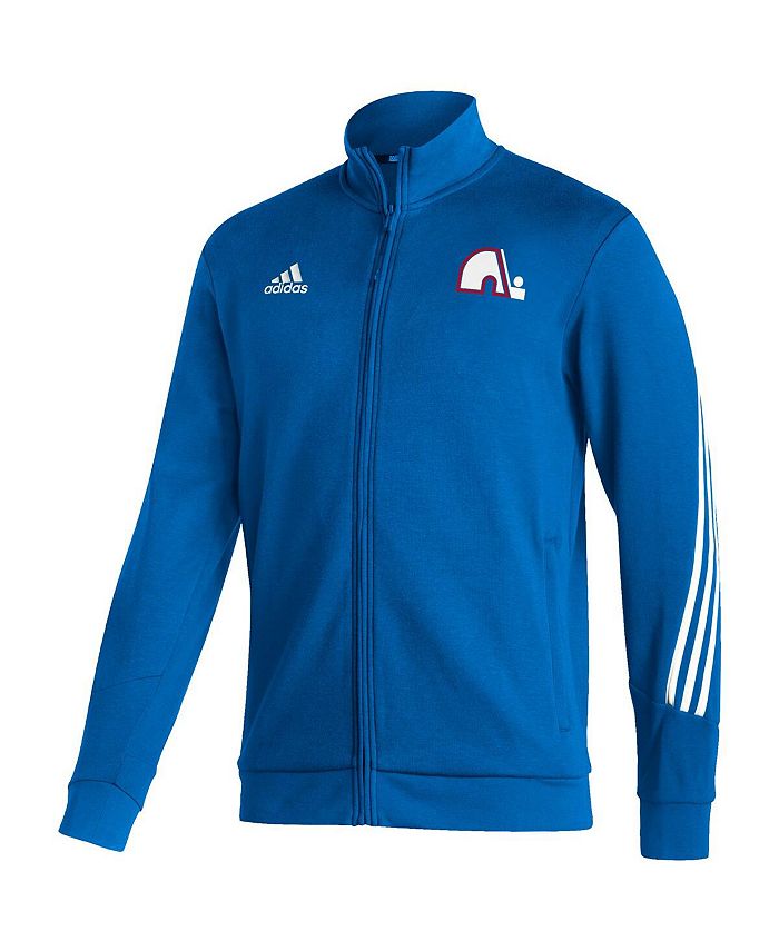 adidas Men's Blue Quebec Nordiques Team Classics Full-Zip Track Jacket ...