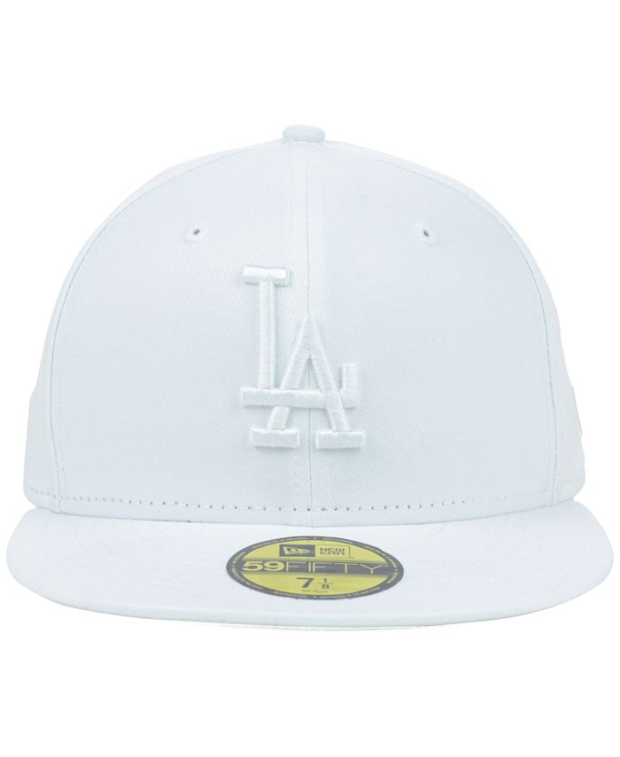 New Era Los Angeles Dodgers White-On-White 59FIFTY Cap - Macy's