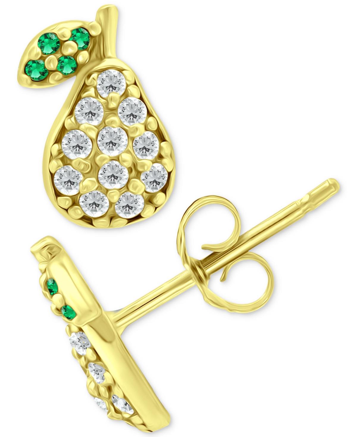 Click here for Giani Bernini Cubic Zirconia & Green Quartz Pear S... prices