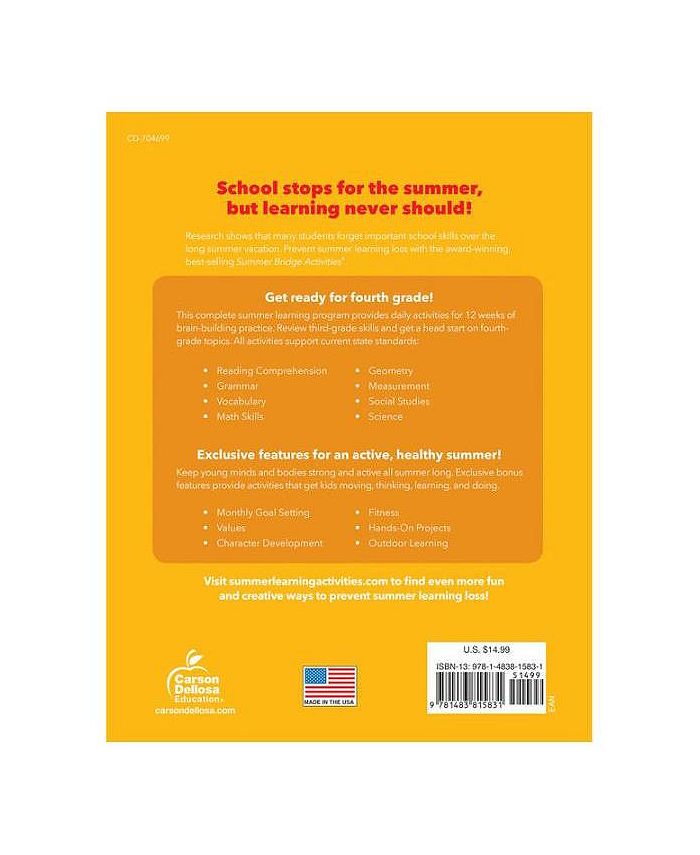 Barnes & Noble Summer Bridge Activities, Grades 3 - 4: Bridging Grades ...