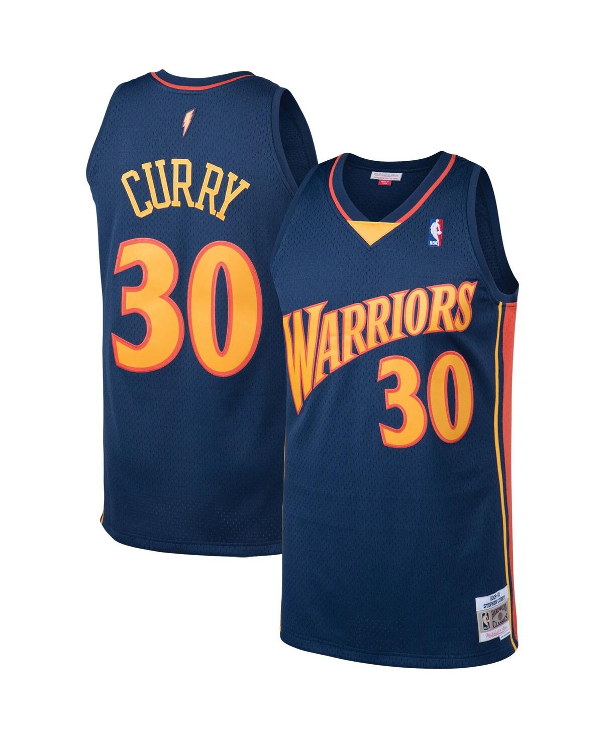 Click here for Mens Mitchell & Ness Stephen Curry Navy Golden Sta... prices