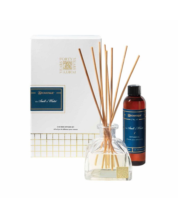 Aromatique 40th Anniversary the Smell of Winter Reed Diffuser Set, 10 Piece - Macy's