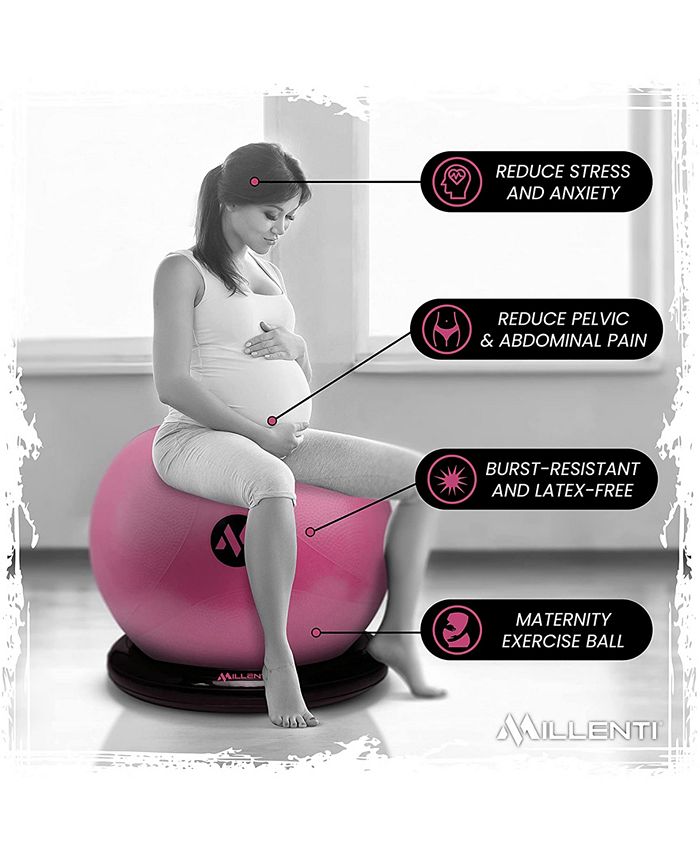 MILLENTI Exercise Ball Chair Yoga Ball Chair with Stability Base Ring ...