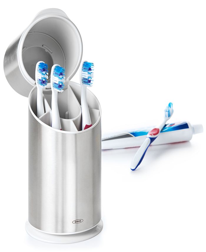OXO Good Grips Stainless Steel Toothbrush Organizer - Macy's