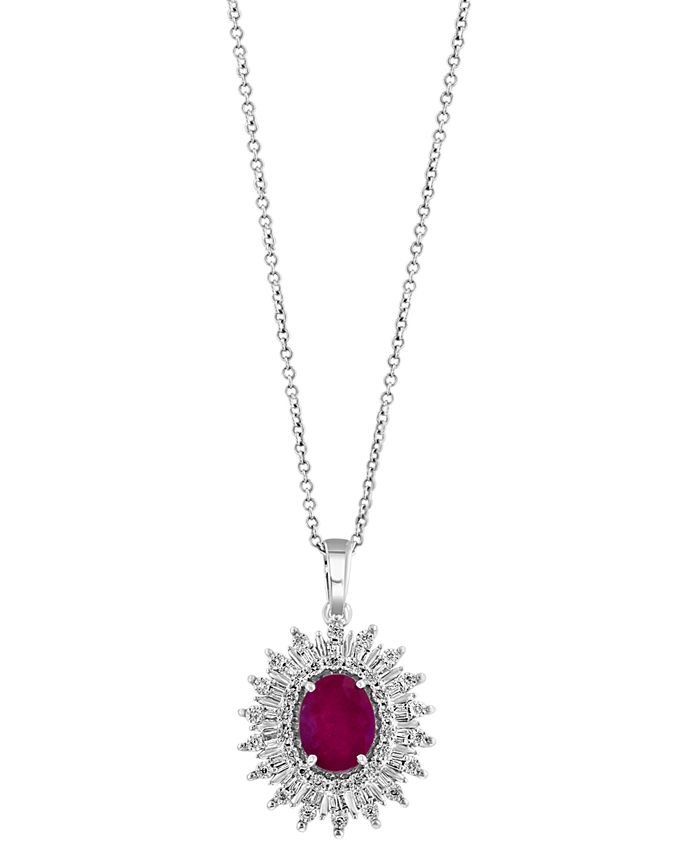 EFFY Collection EFFY® Ruby (1-7/8 ct. t.w.) & Diamond (1/10 ct. t.w ...