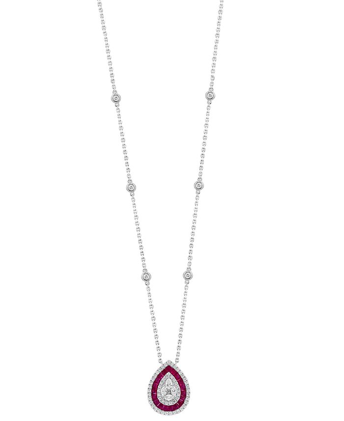 EFFY Collection EFFY® Ruby (1-5/8 ct. t.w.) & Diamond (5/8 ct. t.w.) 20 ...