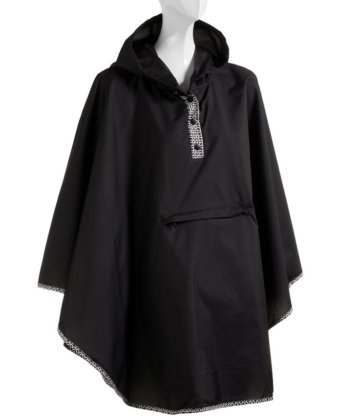 Totes Women's Water-Repellent Pack-able Rain Poncho - Macy's