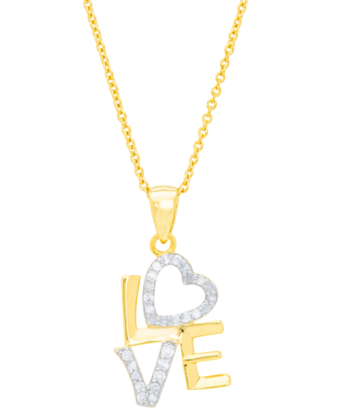 Click here for Diamond Love 18 Pendant Necklace (1/6 ct. t.w.) in... prices