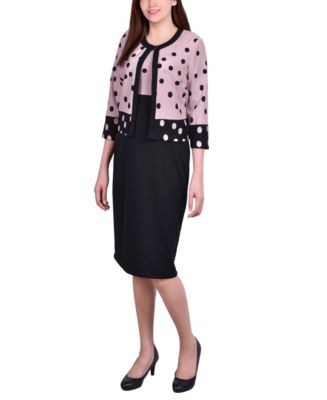 Women's 3/4 Sleeve Two Piece Dress Set - Macy's