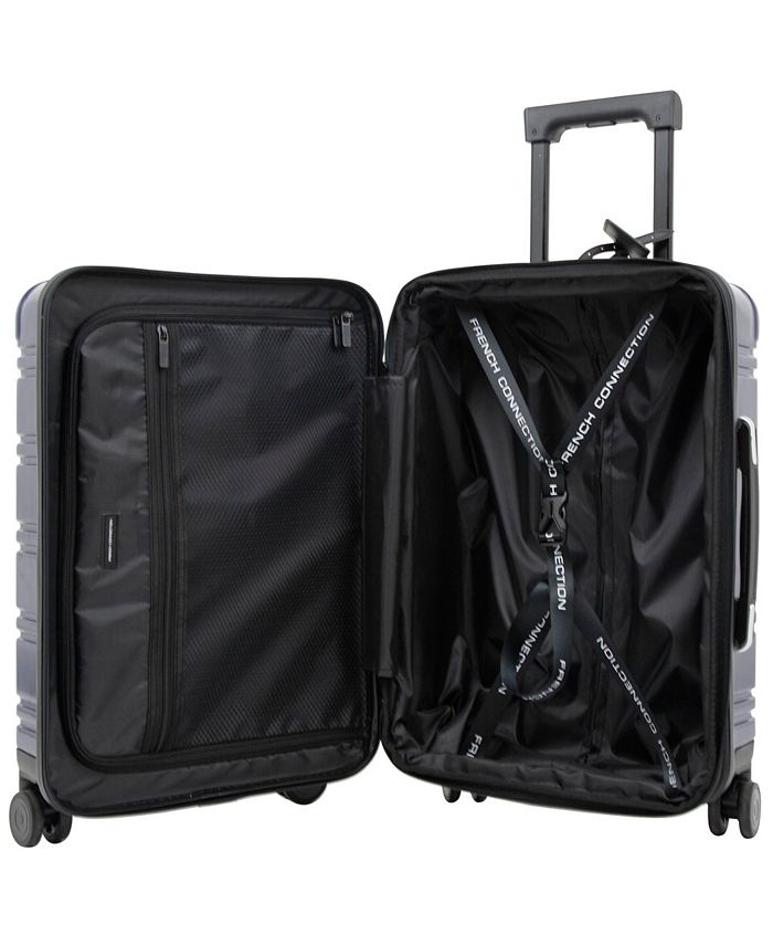 French Connection Conrad Expandable Rolling Hardside Luggage Set, 3 ...