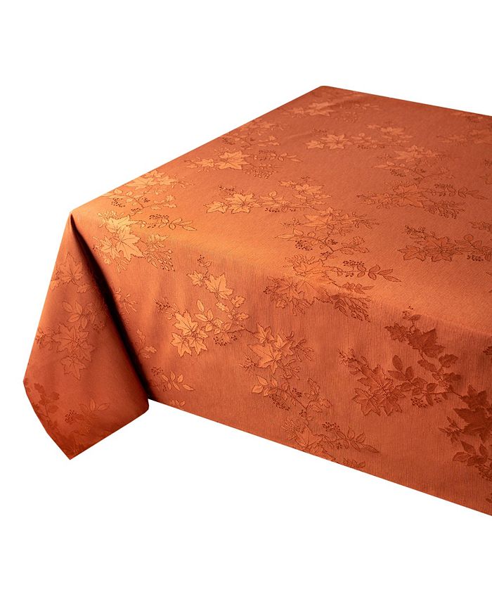 Benson Mills Countryside Leaves Raised Jacquard Tablecloth Rust, 60" x ...