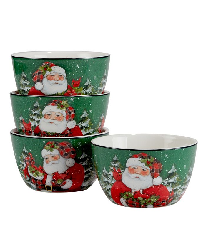 Certified International Christmas Lodge Santa 16 Pc. Dinnerware Set ...