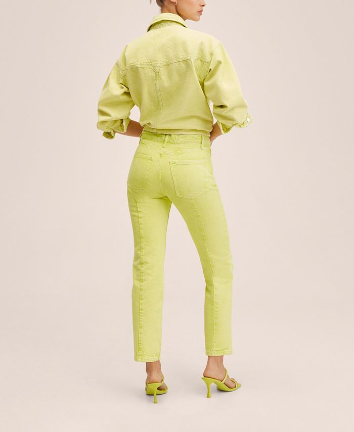 MANGO Women's Color Straight Jeans - Macy's