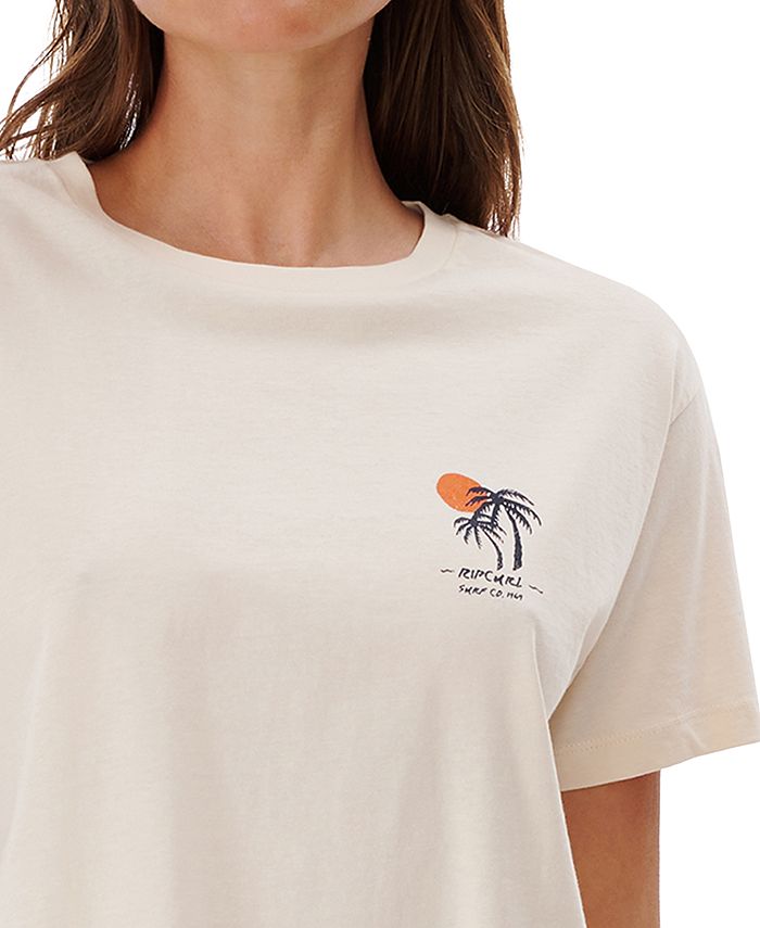 Rip Curl Juniors' Cotton Tropic Sun Cropped T-Shirt - Macy's