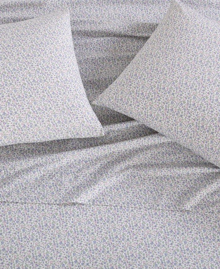 Laura Ashley Emogene Cotton Percale 4-Pc. Sheet Set, Full - Macy's