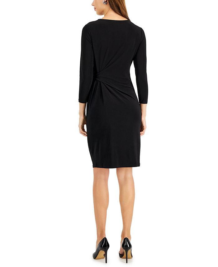 Kasper Women's Anise Faux-Wrap Midi Dress - Macy's