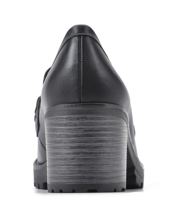 White Mountain Women's Booster Heeled Loafers - Macy's