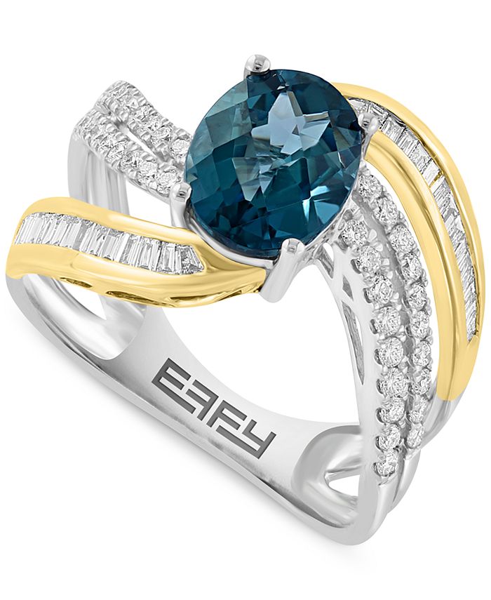 EFFY Collection EFFY® London Blue Topaz (2-1/3 ct. t.w.) & Diamond (3/8 ...