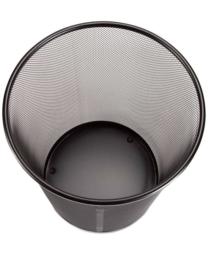 Seville Classics 2-Pk. 6-Gallon Round Mesh Trash Can Recycling Bins ...