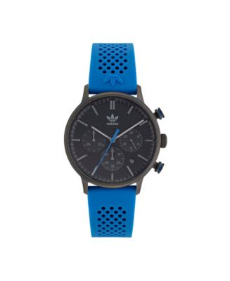 adidas Unisex Chrono Code One Chrono Blue Silicone Strap Watch 40mm ...