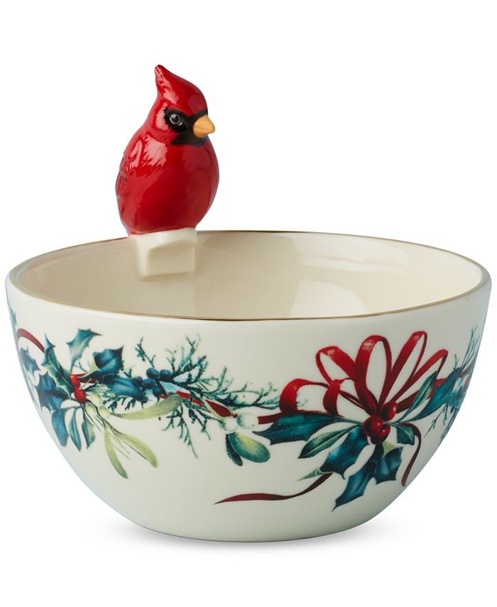 Lenox Winter Greetings Cardinal Bowl - Macy's