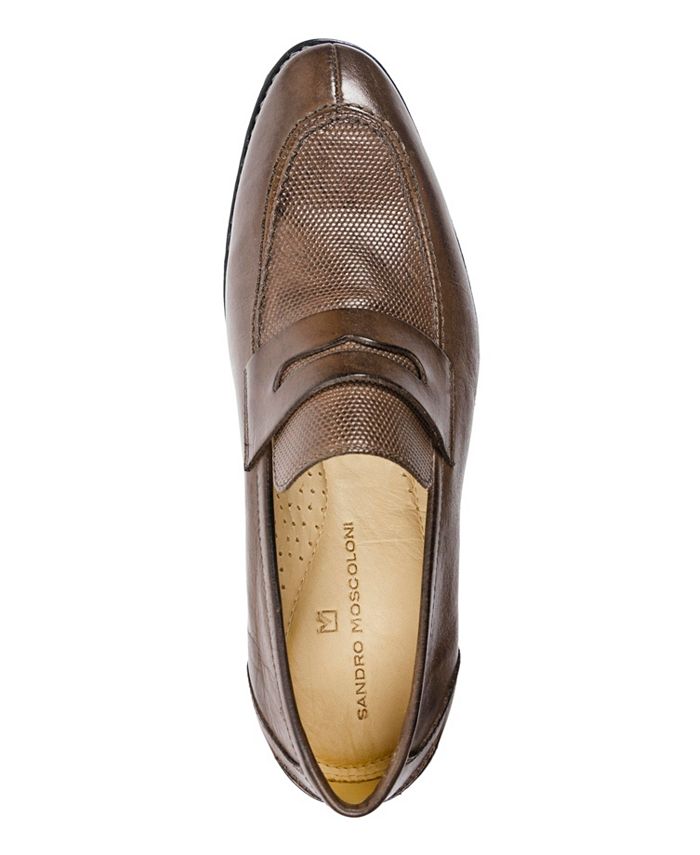 Sandro Moscoloni Men's Maestro Moccasin Toe Penny Strap Slip-on Shoes ...
