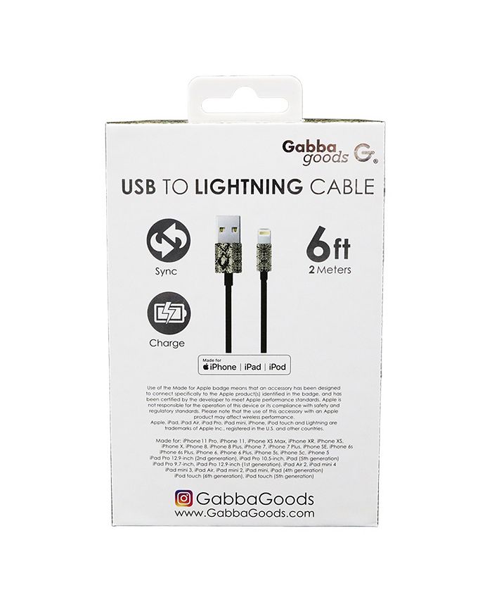 Gabba Goods Metallic Tip Lightning to USB Cable, 6' - Macy's