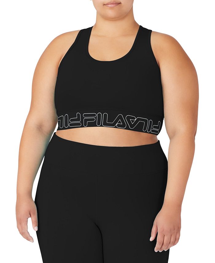 Fila Plus Size All Day Racerback High-Impact Sports Bra - Macy's