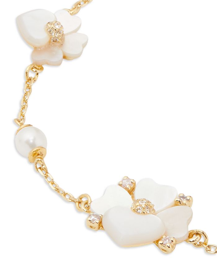 kate spade new york Gold-Tone Cubic Zirconia, Imitation Pearl & Mother ...